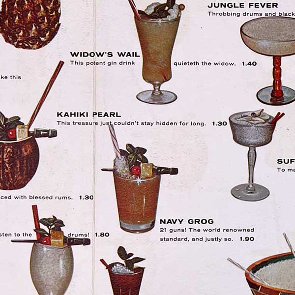Kahiki Supper Club menu